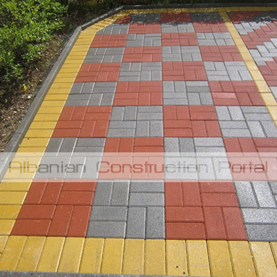 Pllake betoni per shtrim trotuari forme drejtkendeshe | Arjeil