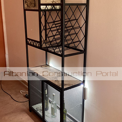 Raft dekorativ me strukture hekuri per shtepi | Artisan Metal Works Albania