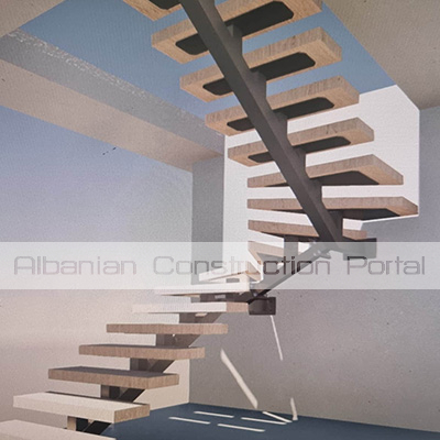 Shkalle e brendshme me strukture metalike per vila | Building ...