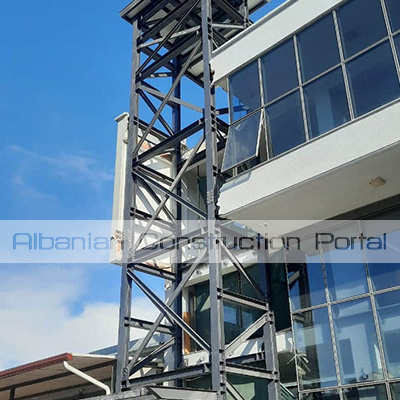 Strukture metalike per ashensor te jashtem pune | Building Construction ...