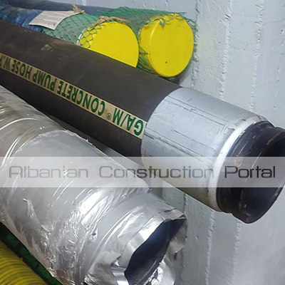 Tub per hedhje betoni, material gome | FESH-TUBI