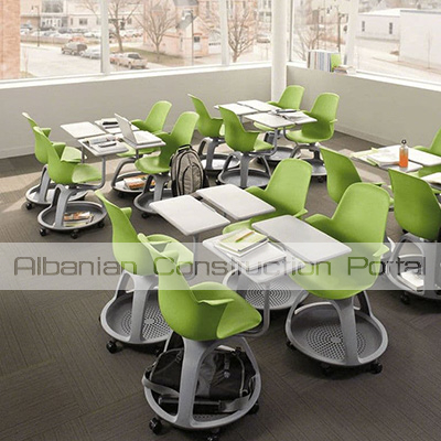 Karrige me rrota me krahe tavoline per kurse, shkolla | FUTURA OFFICE