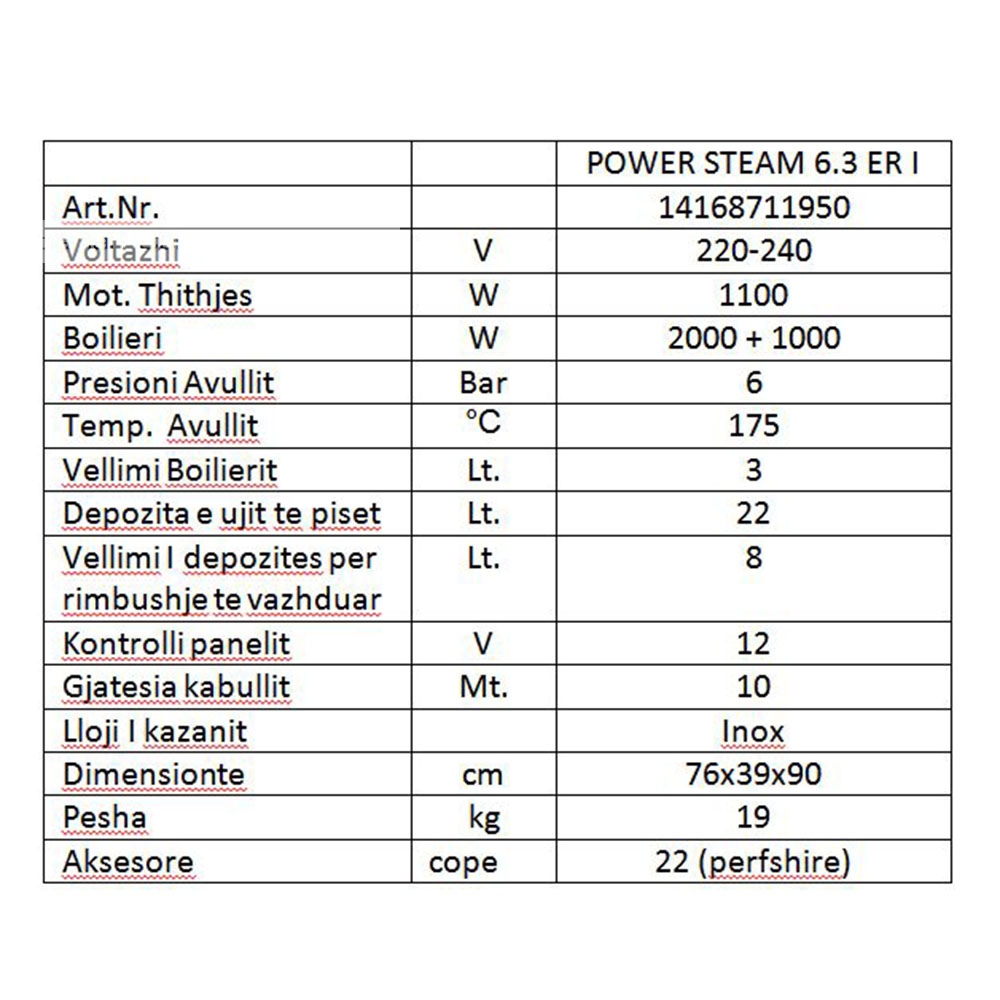 Gjenerator avulli per larje dhe tharje te siperfaqeve inox, pllakave ...