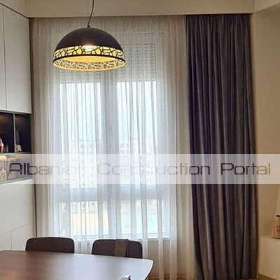 Perde e plote kashmir me qepje te drejte per apartament | Gesart Home