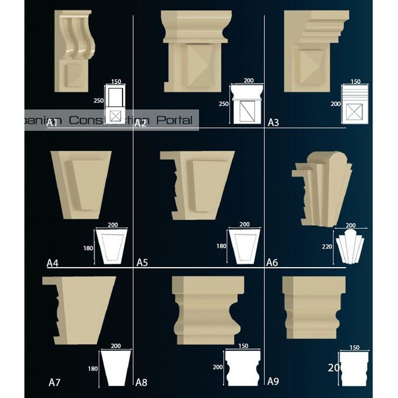 Aksesor dekorues polisteroli per fasade | HG Dekor