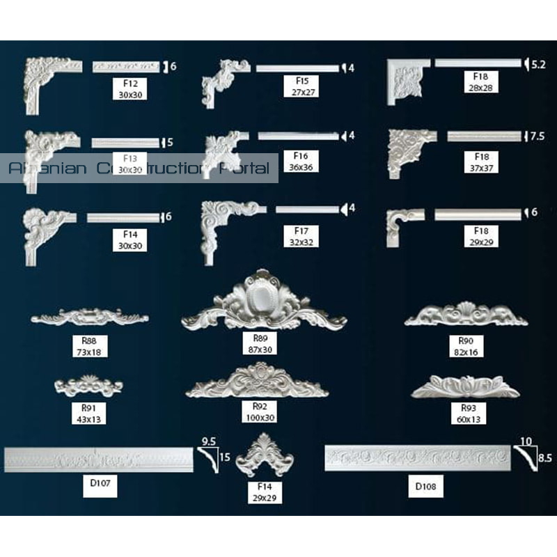 Dekor allcie per mure dhe tavane gipsi | HG Dekor