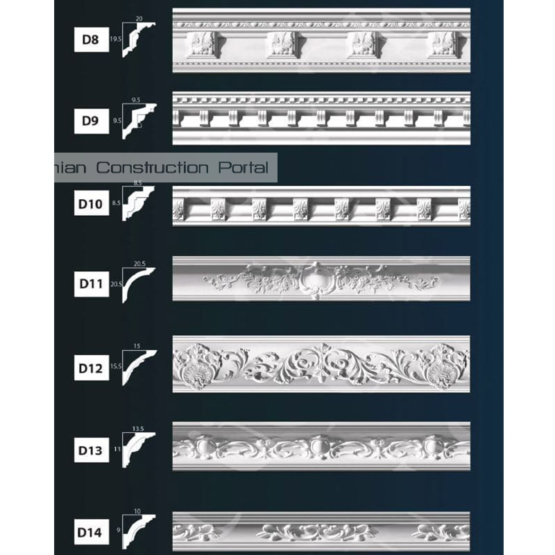 Kornize allcie model klasik per dekor tavan gipsi per vila | HG Dekor