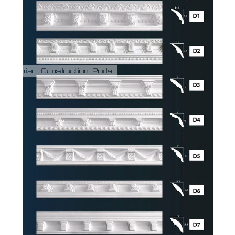 Kornize allcie model klasik per dekor tavan gipsi per vila | HG Dekor
