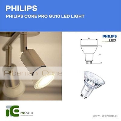 Llamp GU10 LED CorePro per ndricim me spote, Philips led | ITE GRUP