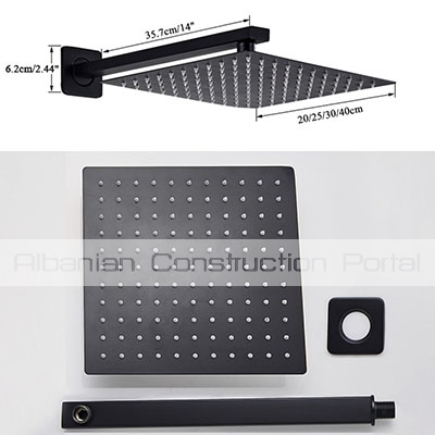 Koke dushi statike inkaso moderne mat e zeze | Ideal