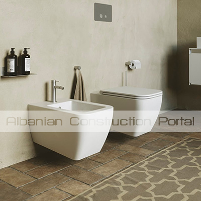 WC dhe Bide tualeti te bardha prej porcelani sospezo | Ideal