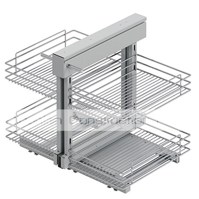 Mekanizem metalik i fshehte per kend kuzhine 45cm, Krom, Starax | KMA Shpk