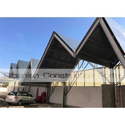 Tende metalike parkimi - Metal parking tent in Albania | KMPK