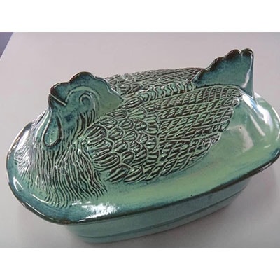 Tave balte me kapak me dekor 36 cm | MARI shpk