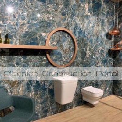 Pllake porcelani imitim mermeri per banjo | Seramiksan