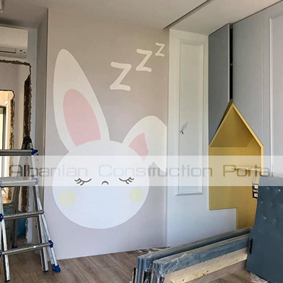 Leter muri e printuar per dhome femijesh | Studio Parruca