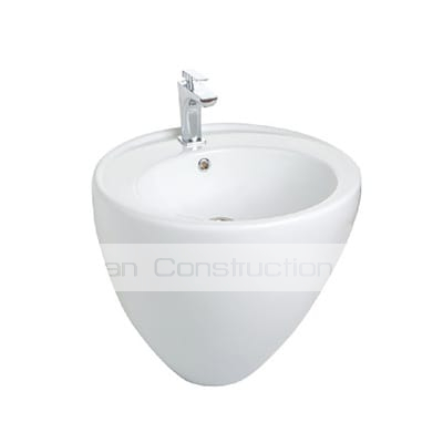 Lavaman modern me montim ne mur porcelan i bardhe Arya Gural Vit | Timex