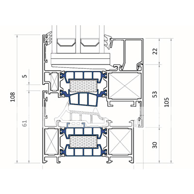 Profil alumini me veti izolimi termik maksimal Thermo Pro WP85 | Weiss ...
